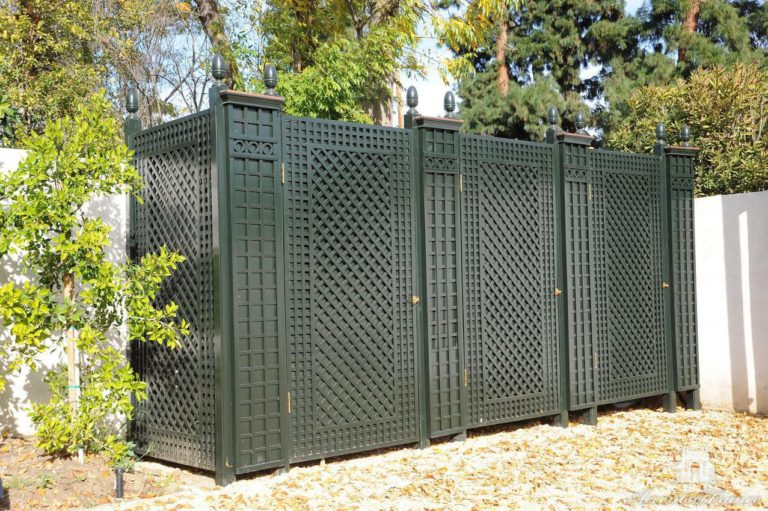 Custom Wood Garbage Screen - Accents of France