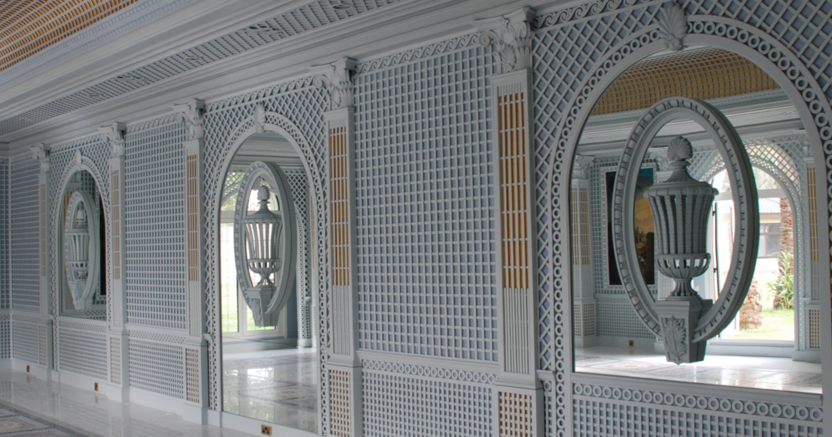 Interior Treillage in a Reception Hall - Accents of France